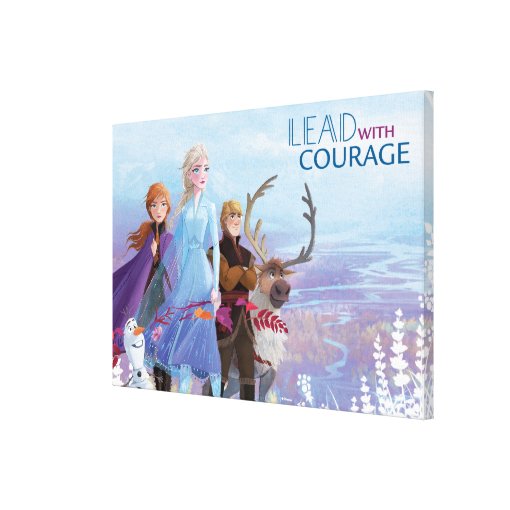 Frozen 2: Anna, Elsa, & Friends | Courage Canvas Print | Zazzle
