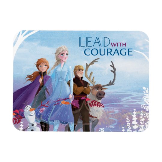 Frozen 2: Anna, Elsa, & Friends | Courage Magnet | Zazzle.com