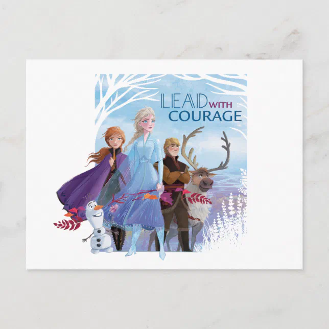 Frozen 2: Anna, Elsa, & Friends | Courage Postcard | Zazzle