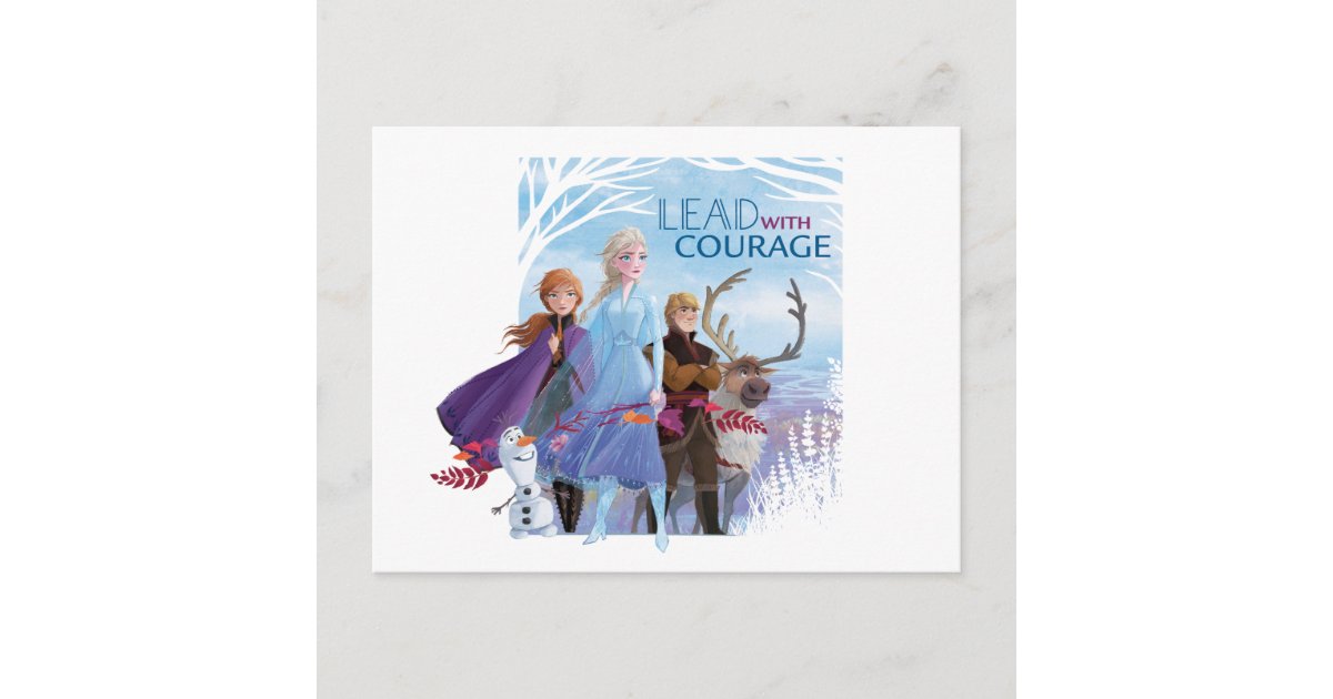 Frozen 2: Anna, Elsa, & Friends | Courage Postcard | Zazzle