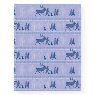 Frozen 2: Anna, Elsa, & Friends Winter Pattern Fabric | Zazzle