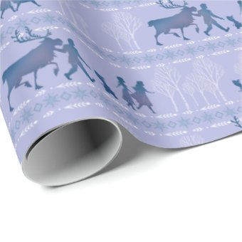 Frozen 2: Anna, Elsa, & Friends Winter Pattern Wrapping Paper | Zazzle