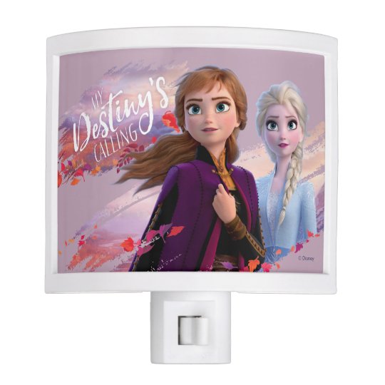Frozen 2: Anna & Elsa | My Destiny's Calling Night Light | Zazzle.com