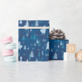 Frozen 2: Anna, Elsa, & Olaf Blue Foliage Pattern Wrapping Paper | Zazzle