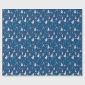 Frozen 2: Anna, Elsa, & Olaf Blue Foliage Pattern Wrapping Paper | Zazzle