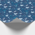 Frozen 2: Anna, Elsa, & Olaf Blue Foliage Pattern Wrapping Paper | Zazzle