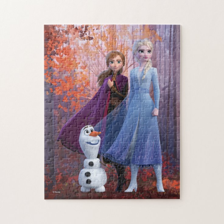Frozen 2 | Anna, Elsa & Olaf Jigsaw Puzzle | Zazzle