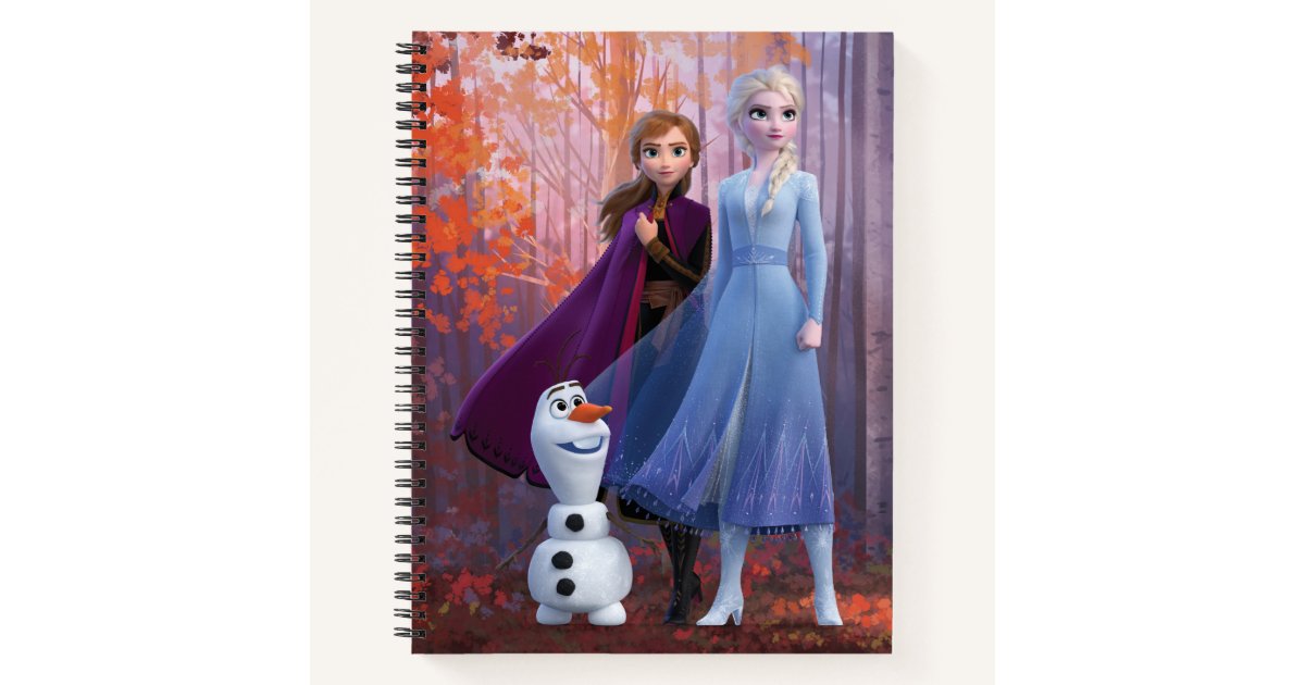 Frozen 2 | Anna, Elsa & Olaf Notebook | Zazzle