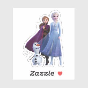 Frozen 2 | Anna, Elsa & Olaf Sticker | Zazzle