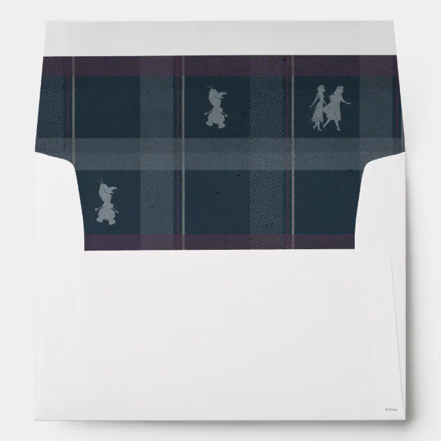 Frozen 2: Anna, Elsa, & Olaf Tartan Pattern Envelope | Zazzle