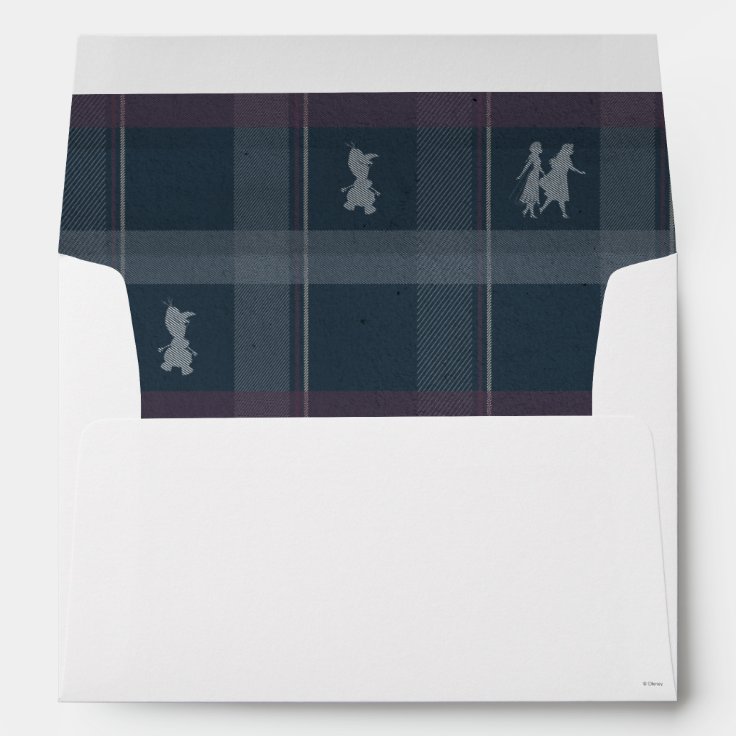 Frozen 2: Anna, Elsa, & Olaf Tartan Pattern Envelope | Zazzle