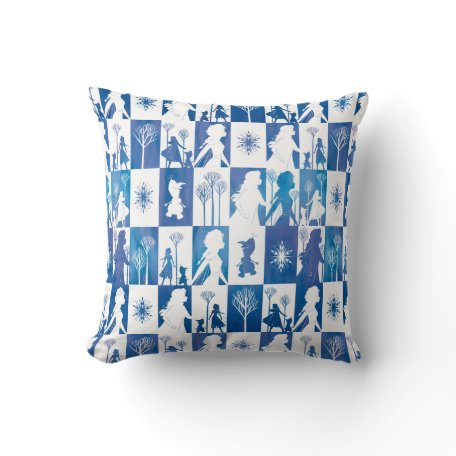 Frozen 2: Anna, Elsa, & Olaf Winter Tile Pattern Fabric | Zazzle