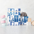 Frozen 2: Anna, Elsa, & Olaf Winter Tile Pattern Wrapping Paper | Zazzle