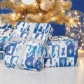 Frozen 2: Anna, Elsa, & Olaf Winter Tile Pattern Wrapping Paper | Zazzle