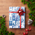 Frozen 2: Anna, Elsa, & Olaf Winter Tile Pattern Wrapping Paper | Zazzle