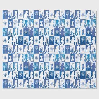 Frozen 2: Anna, Elsa, & Olaf Winter Tile Pattern Wrapping Paper | Zazzle