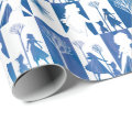 Frozen 2: Anna, Elsa, & Olaf Winter Tile Pattern Wrapping Paper | Zazzle