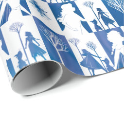 Frozen 2: Anna, Elsa, & Olaf Winter Tile Pattern Wrapping Paper | Zazzle