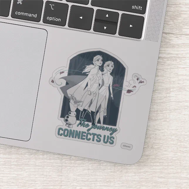 Frozen 2: Anna & Elsa | The Journey Connects Us Sticker | Zazzle