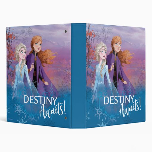Frozen 2: Elsa & Anna | Destiny Awaits! 3 Ring Binder | Zazzle