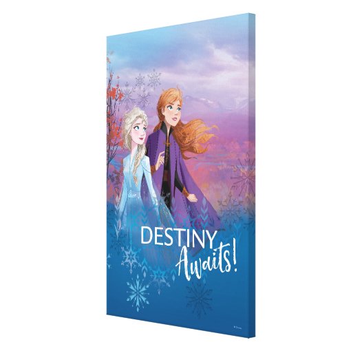 Frozen 2: Elsa & Anna | Destiny Awaits! Canvas Print | Zazzle