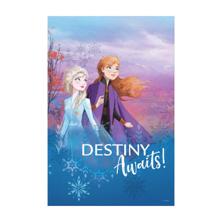 Frozen 2: Elsa & Anna | Destiny Awaits! Canvas Print | Zazzle