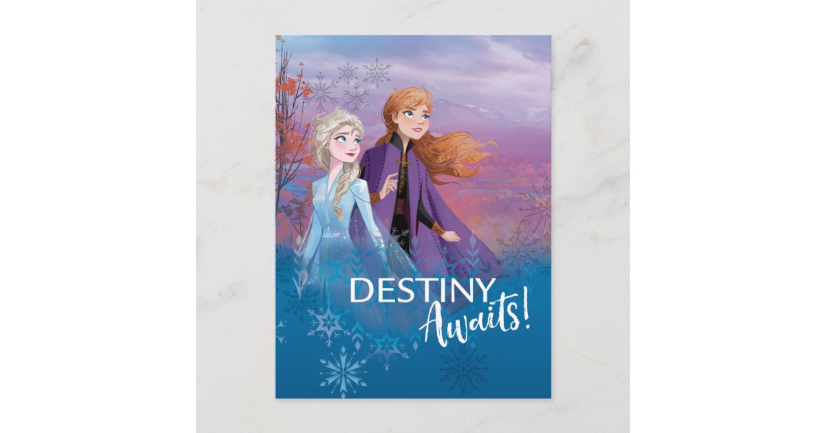 Frozen 2: Elsa & Anna | Destiny Awaits! Postcard | Zazzle