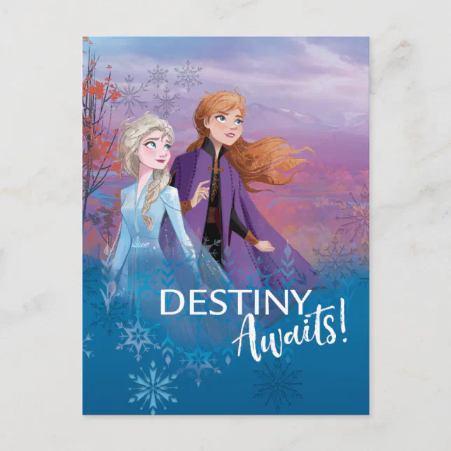 Frozen 2: Elsa & Anna | Destiny Awaits! Postcard | Zazzle