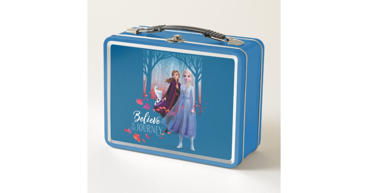 Frozen 2: Elsa, Anna, & Olaf | Believe Metal Lunch Box | Zazzle