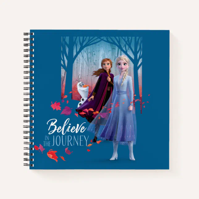 Frozen 2: Elsa, Anna, & Olaf | Believe Notebook | Zazzle
