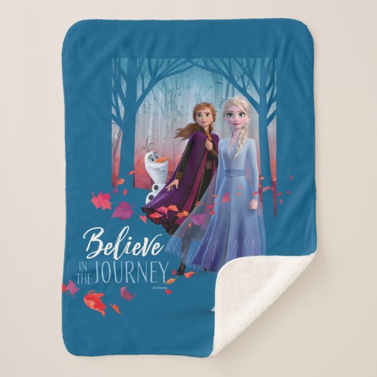 Frozen 2: Elsa, Anna, & Olaf | Believe Sherpa Blanket | Zazzle.com