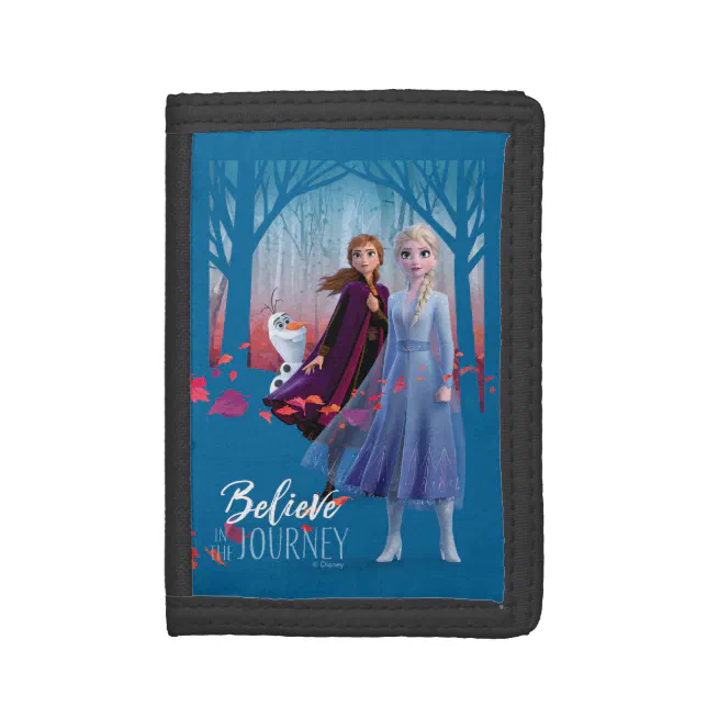 Frozen 2: Elsa, Anna, & Olaf | Believe Trifold Wallet | Zazzle