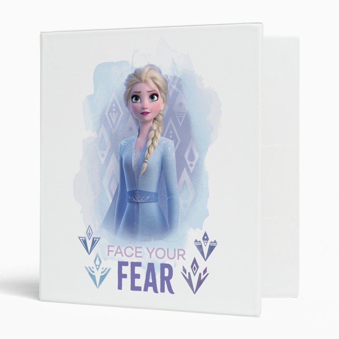 Frozen 2: Elsa | Face Your Fear 3 Ring Binder | Zazzle