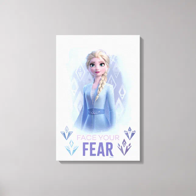 Frozen 2: Elsa | Face Your Fear Canvas Print | Zazzle