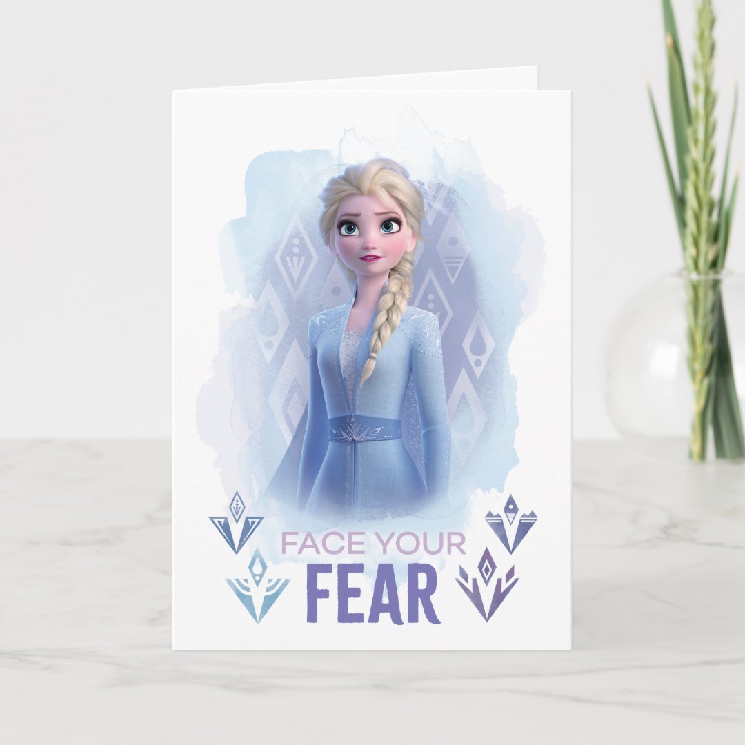Frozen 2: Elsa | Face Your Fear Card | Zazzle
