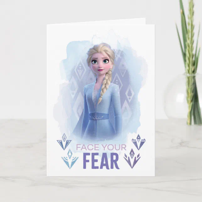 Frozen 2: Elsa | Face Your Fear Card | Zazzle