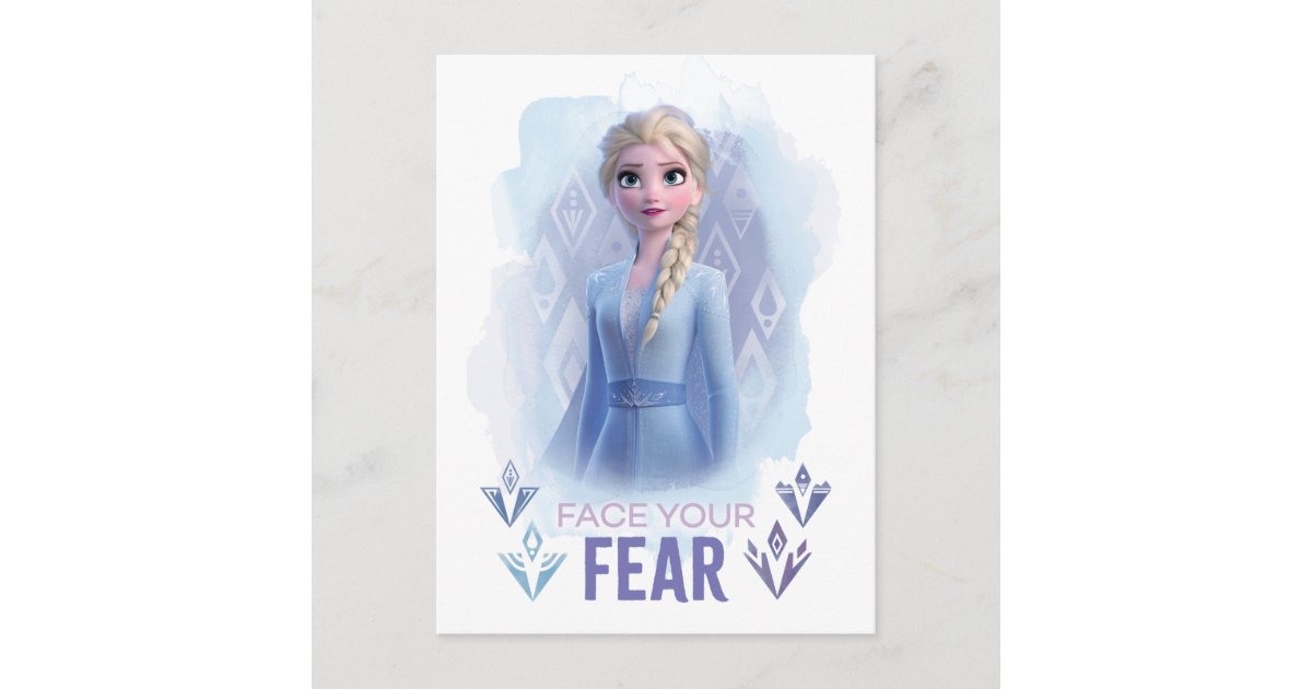 Frozen 2: Elsa | Face Your Fear Postcard | Zazzle