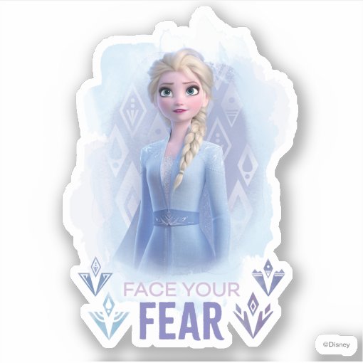 Frozen 2: Elsa | Face Your Fear Sticker | Zazzle
