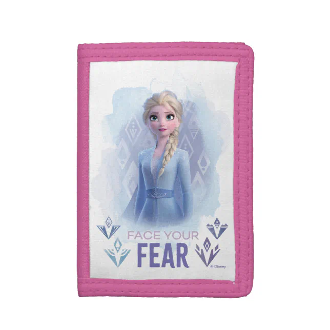 Frozen 2: Elsa | Face Your Fear Trifold Wallet | Zazzle