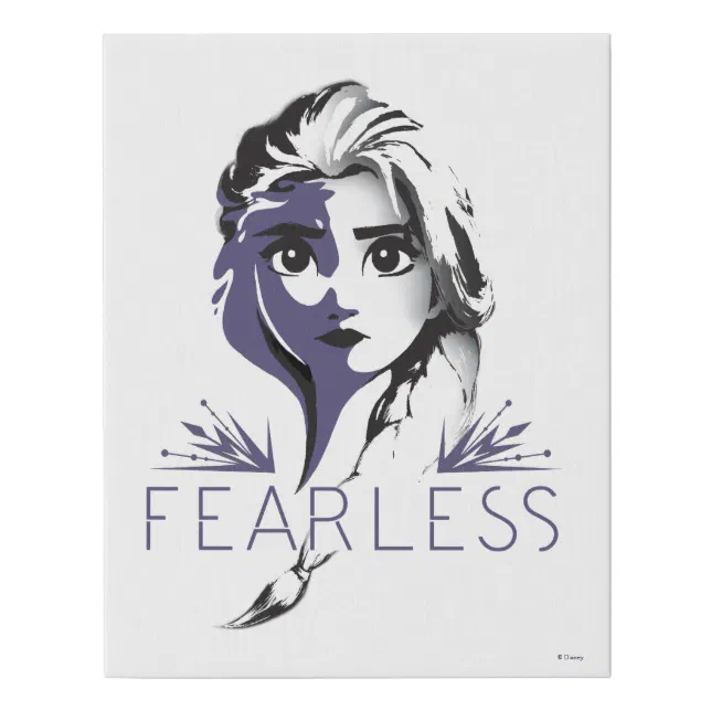 Frozen 2: Elsa | Fearless Faux Canvas Print | Zazzle