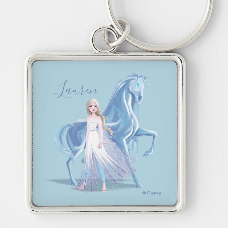 Frozen 2 | Elsa & the Frosted Nokk Keychain | Zazzle