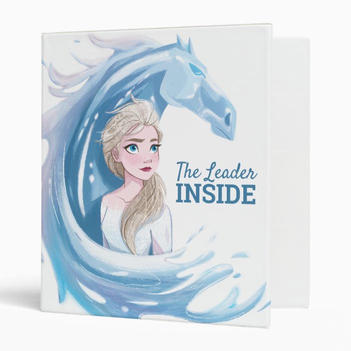 Frozen 2: Elsa & The Nokk Portrait 3 Ring Binder | Zazzle.com