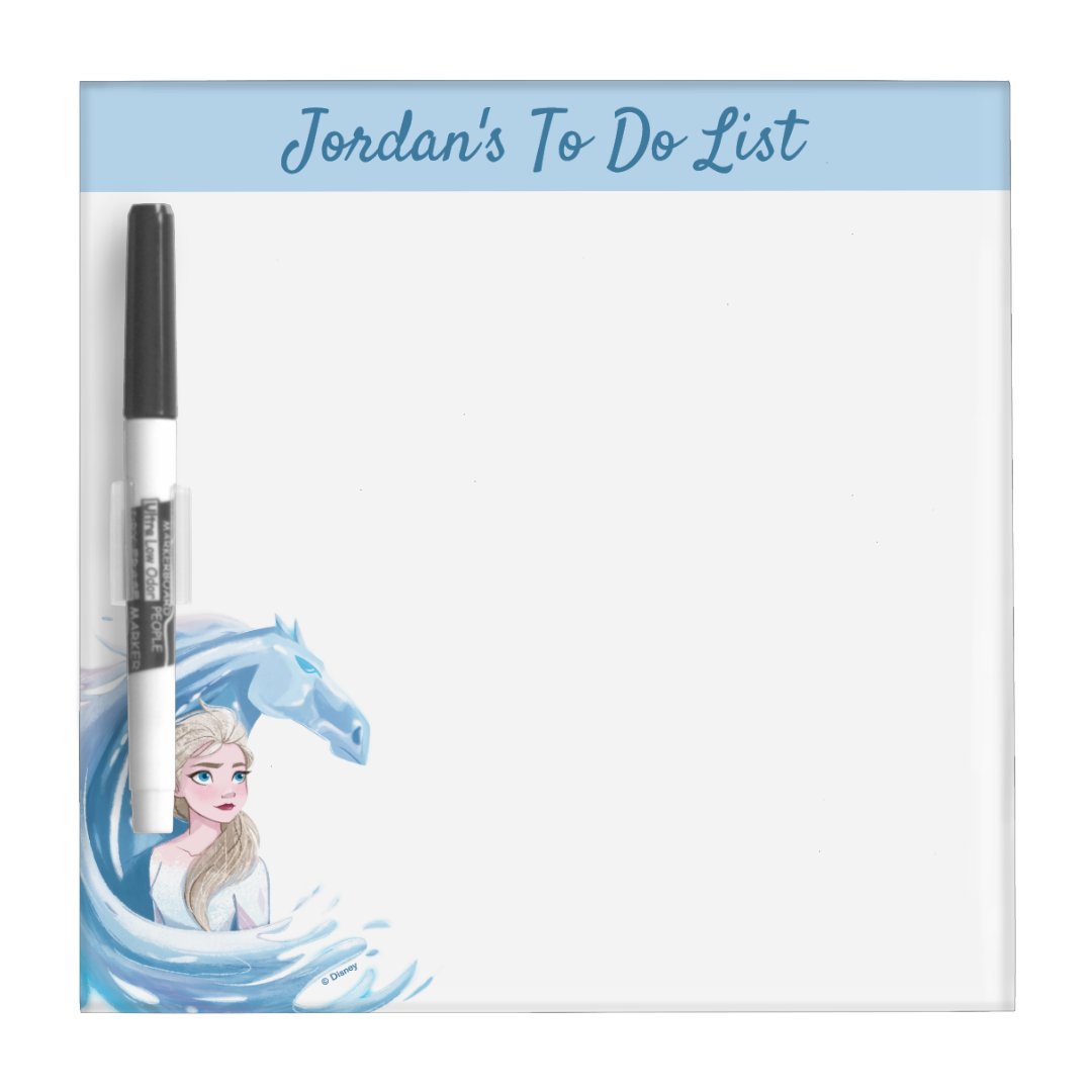 Frozen 2: Elsa & The Nokk Portrait Dry Erase Board | Zazzle