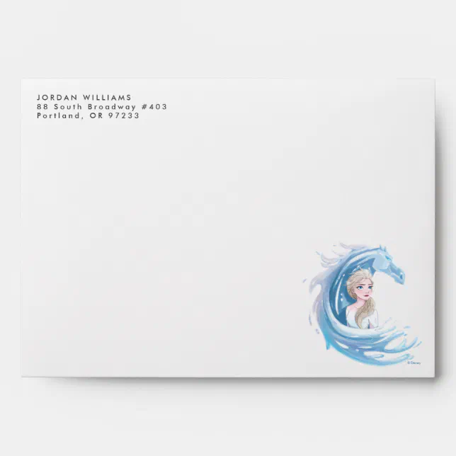 Frozen 2: Elsa & The Nokk Portrait Envelope | Zazzle