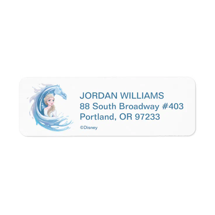 Frozen 2: Elsa & The Nokk Portrait Label | Zazzle