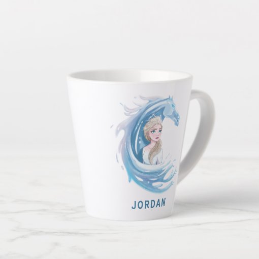 Frozen 2: Elsa & The Nokk Portrait Latte Mug | Zazzle