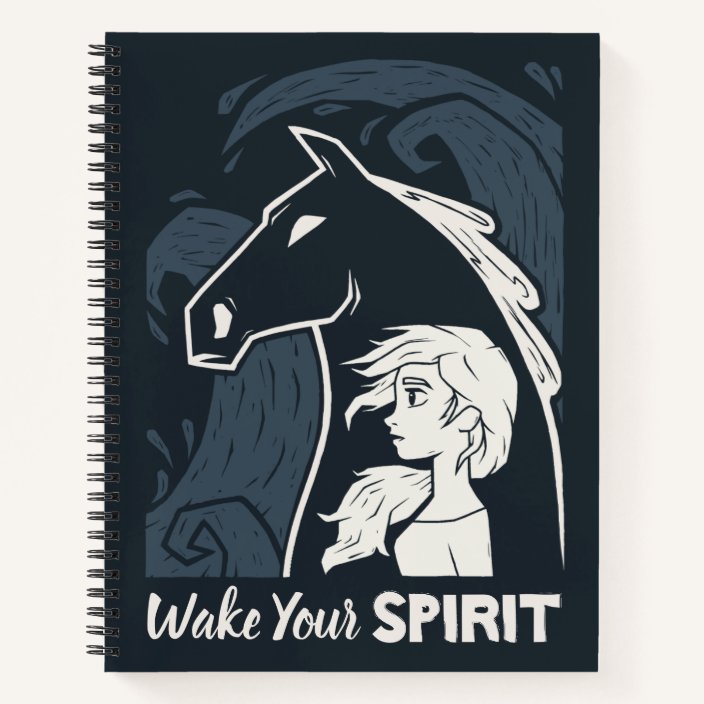 Frozen 2: Elsa & The Nokk Woodcut Graphic Notebook | Zazzle.com