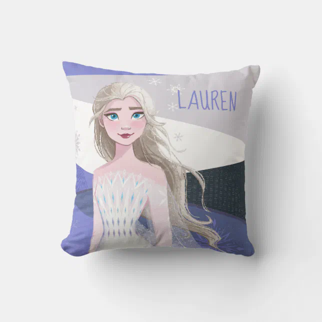 Frozen 2 | Elsa the Snow Queen Throw Pillow | Zazzle