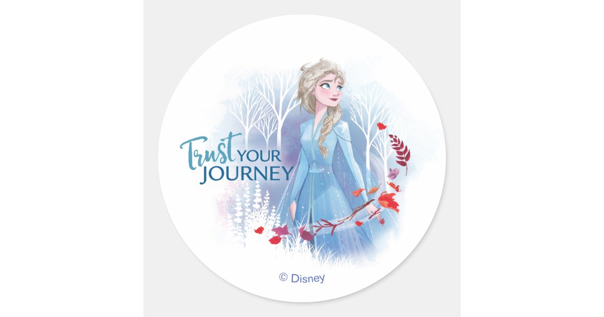 Frozen 2: Elsa | Trust Your Journey Classic Round Sticker | Zazzle