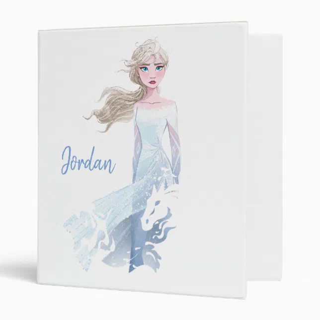 Frozen 2: Elsa Watercolor Illustration 3 Ring Binder | Zazzle